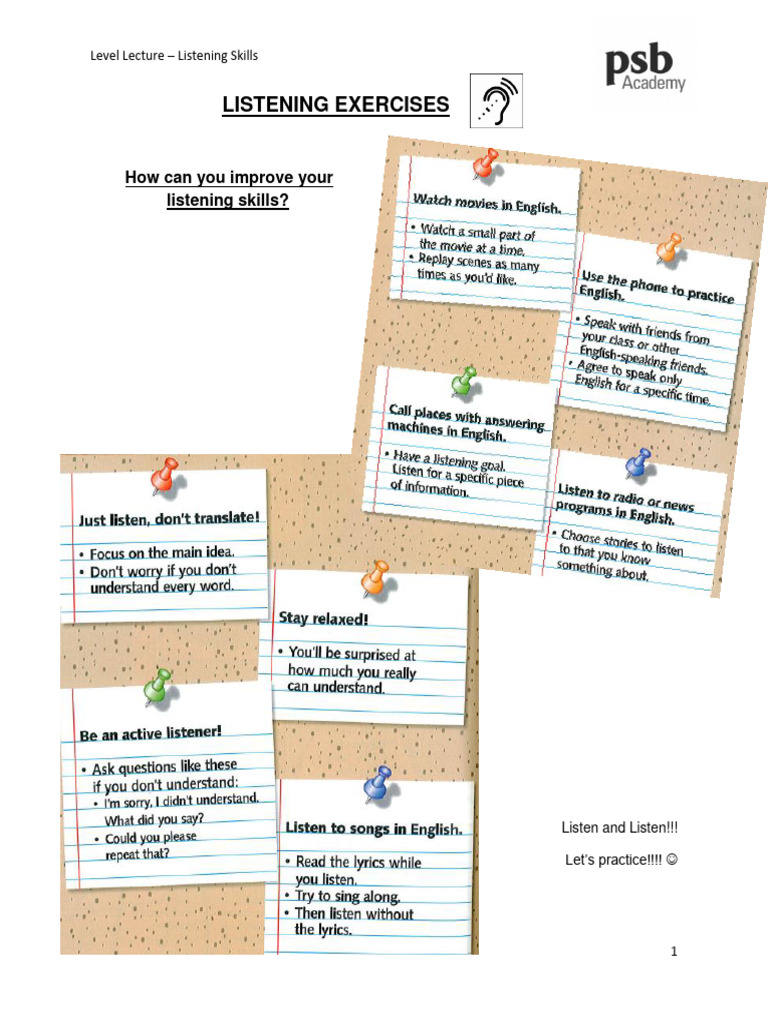 LL 1 - Listening Worksheet 2 | PDF