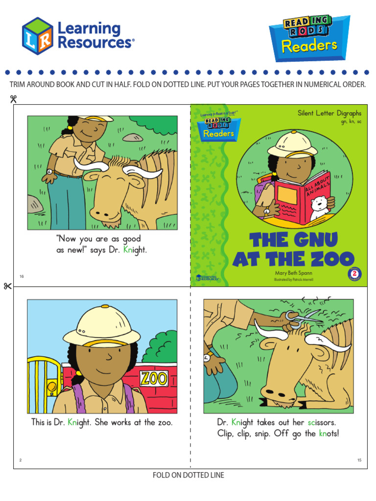Reading Rods Gnu at The Zoo Book Level 2 | PDF | Writing | Learning