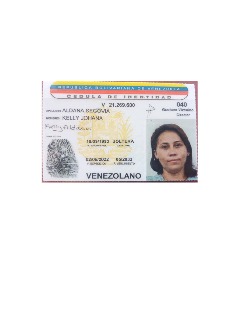 Cedula Nueva Kelly | PDF