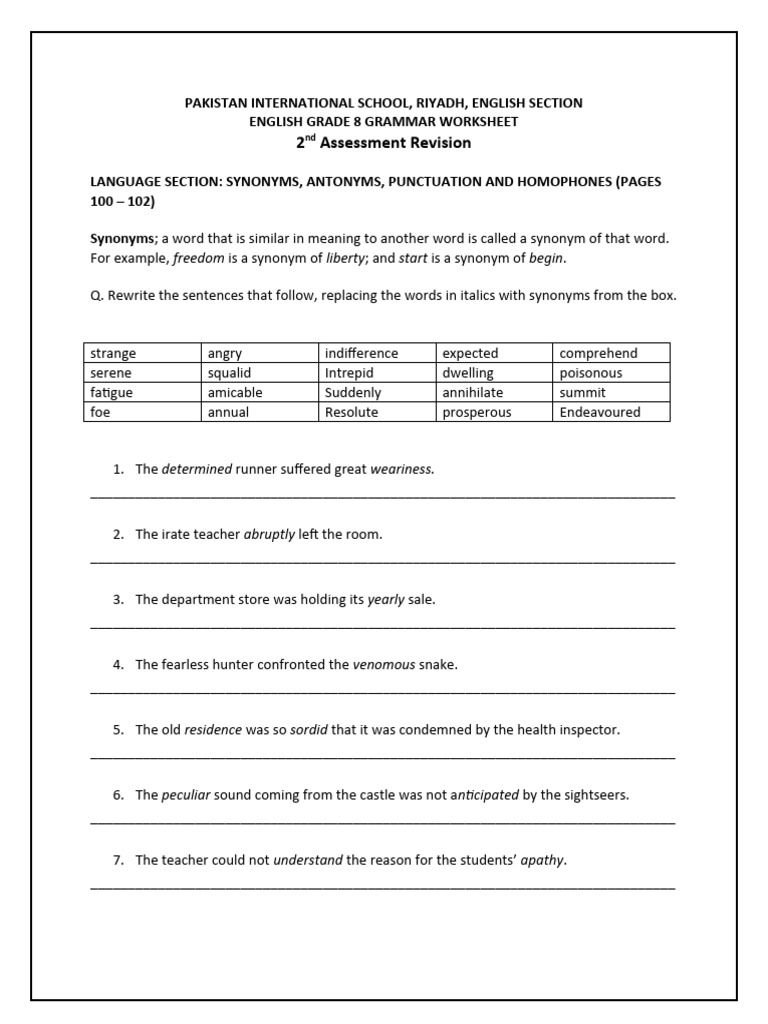 2nd Assessment Revision Sheet | PDF | Linguistics