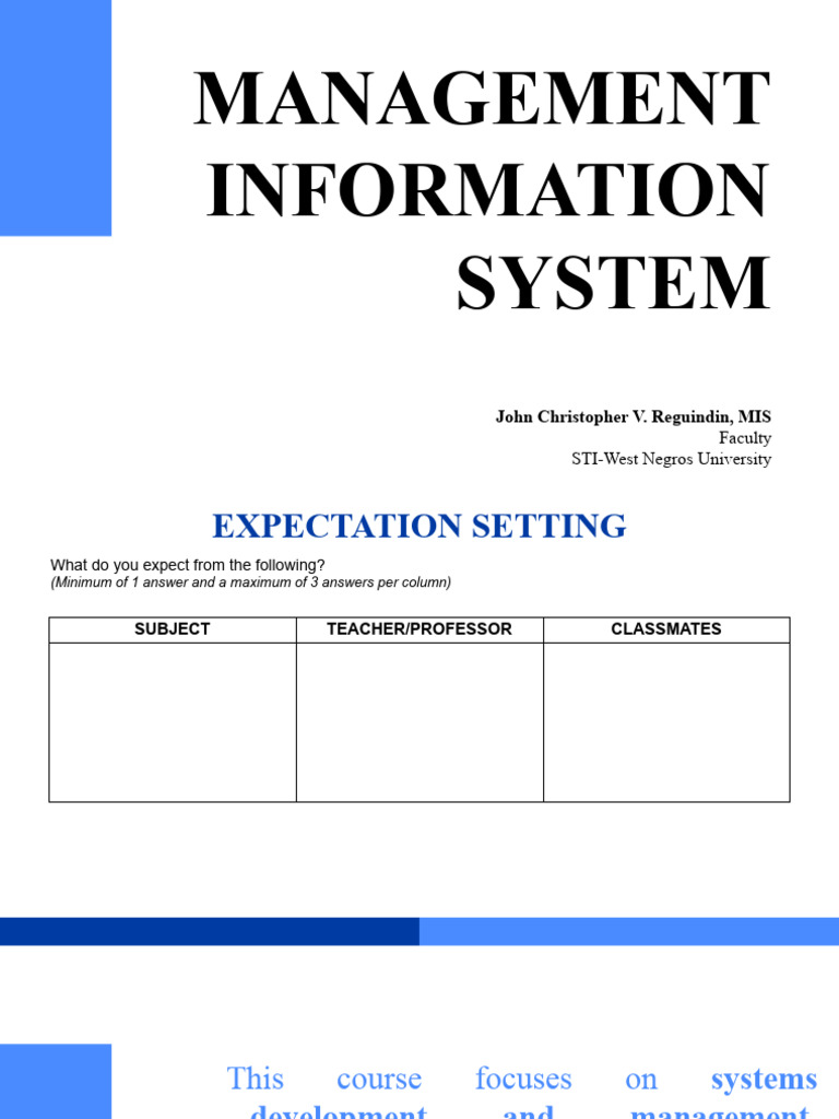 Management Information System | PDF