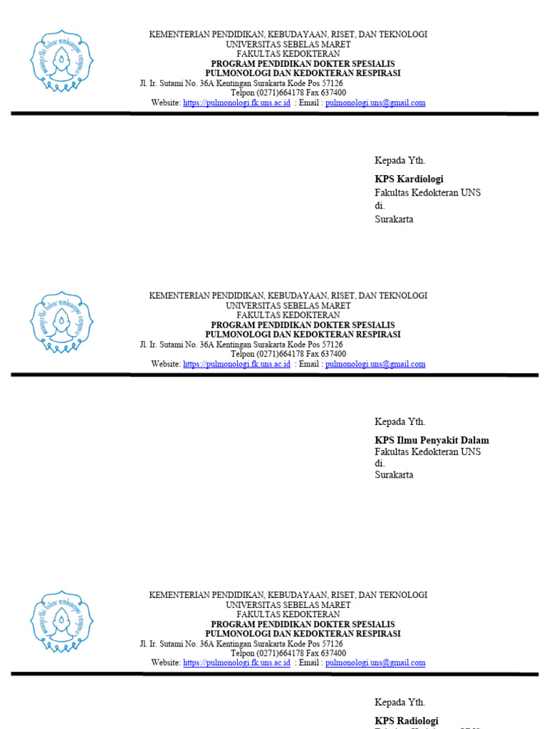 Kop Amplop Kps RSDM | PDF