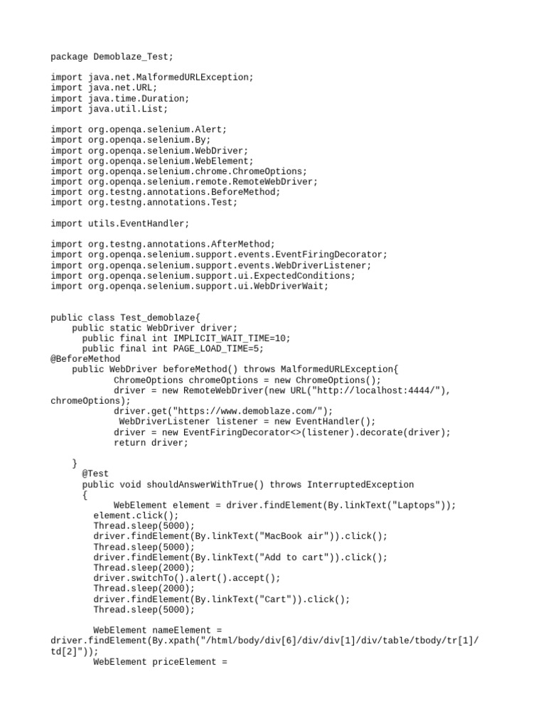 Practice Workspace Selenium Locators | PDF