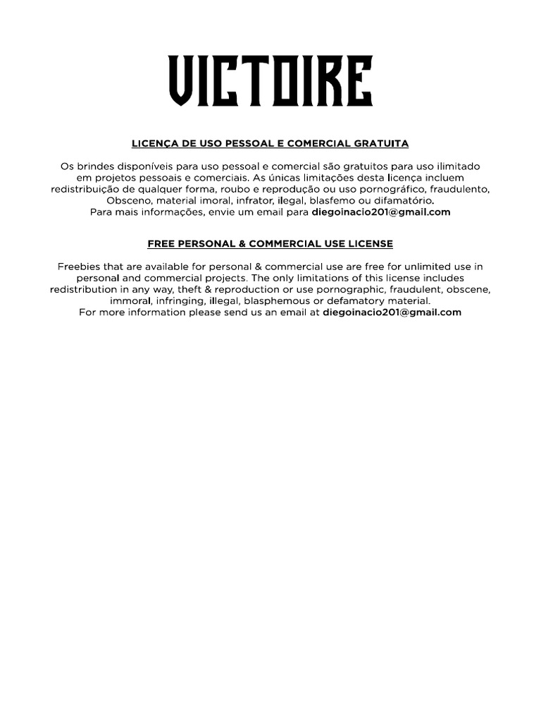 Free Personal & Commercial Use License | PDF