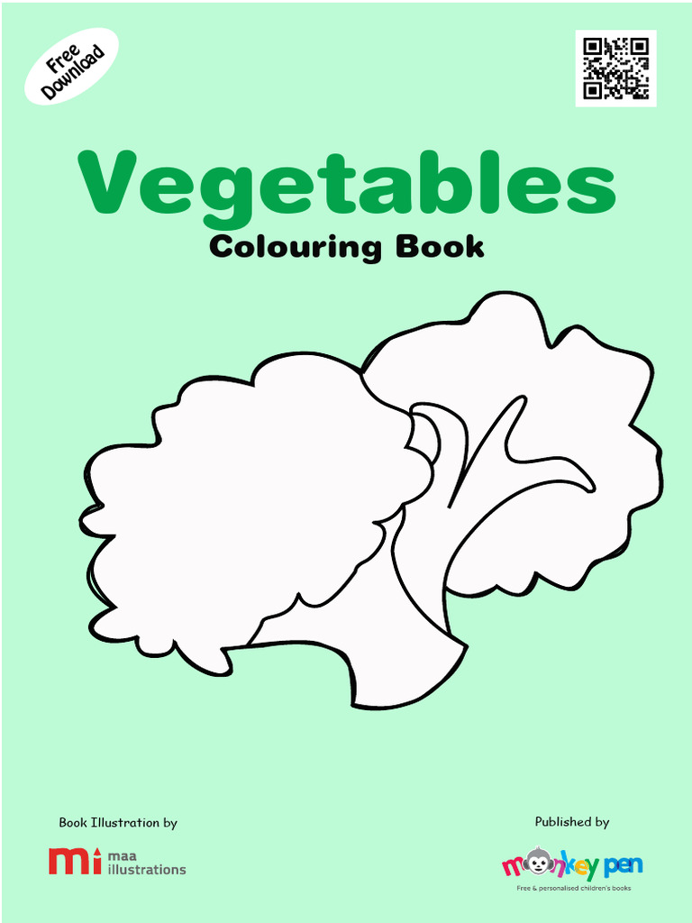00 Vegetables Colouring Book | PDF