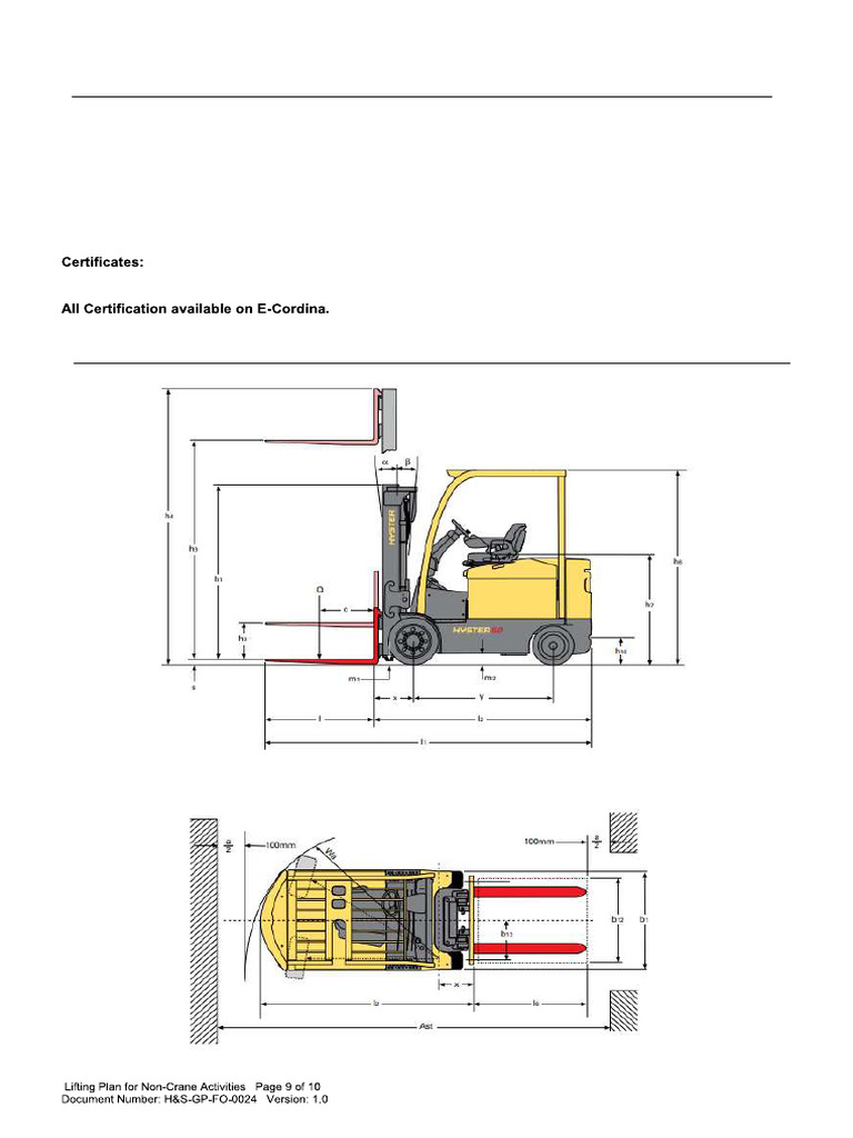 Hyster 5.0 Dimensiones | PDF