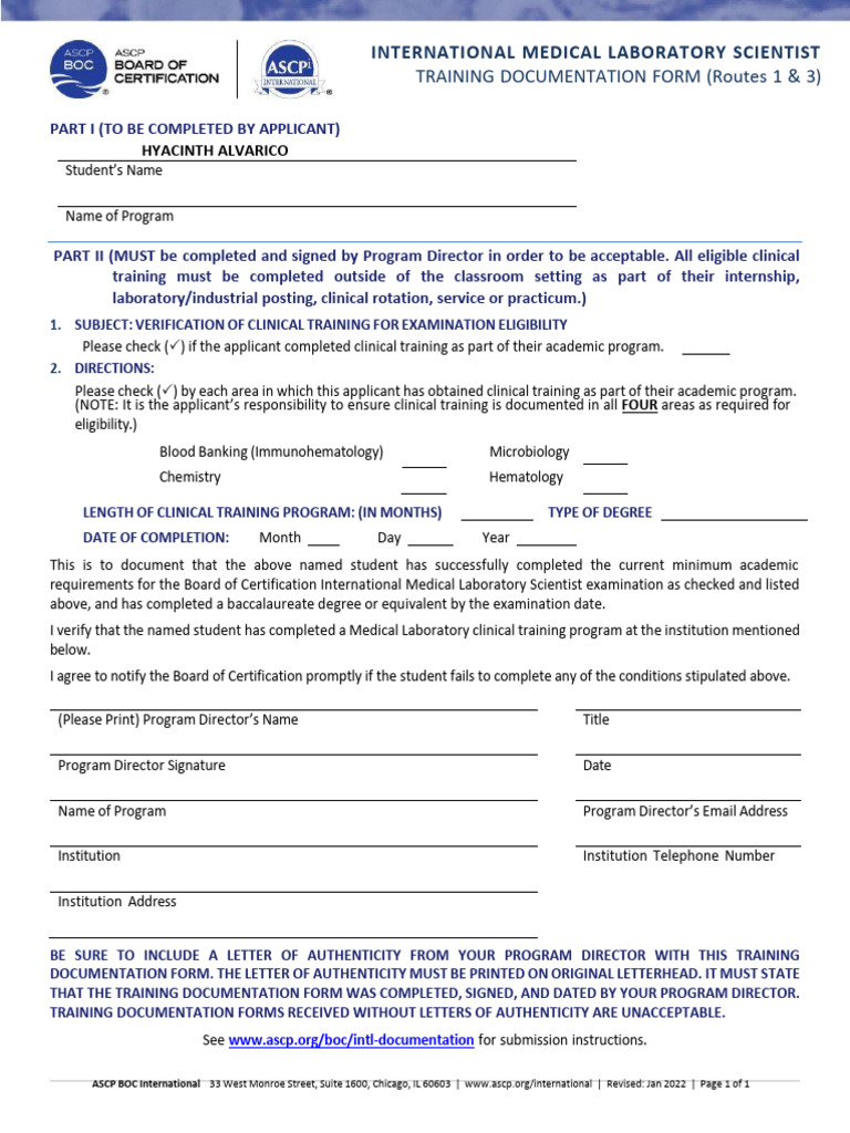Training Doc Form PDF | PDF | Health Care