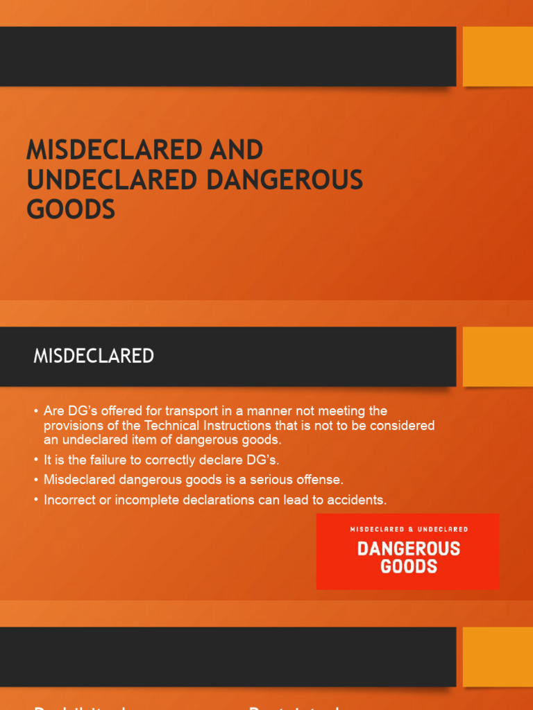 Misdec | PDF | Dangerous Goods | Cargo