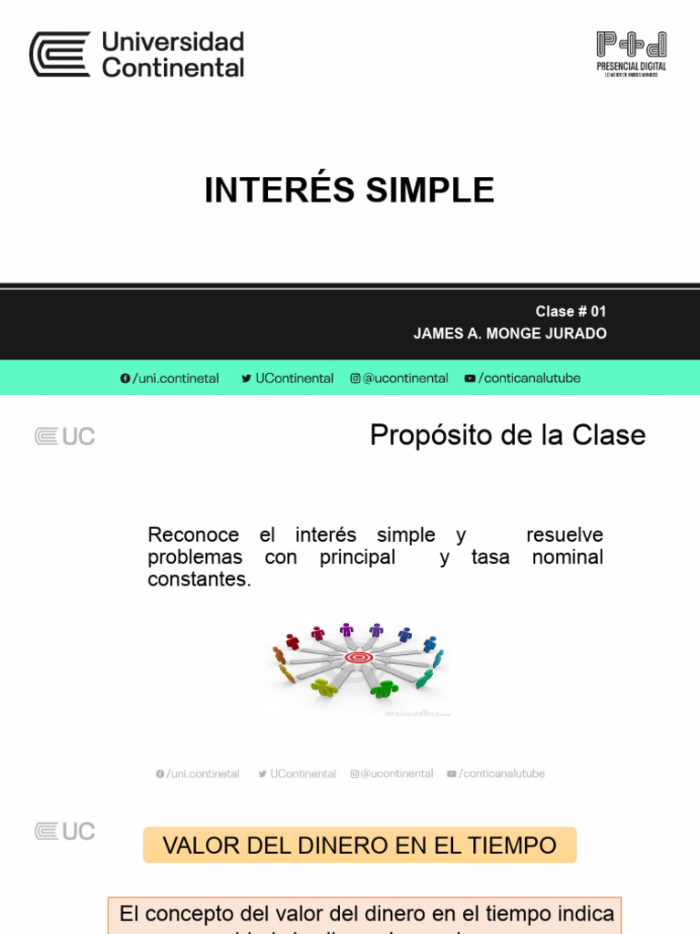 SEMANA01_S1 (INTERÉS SIMPLE) | PDF | Interés | Servicios financieros