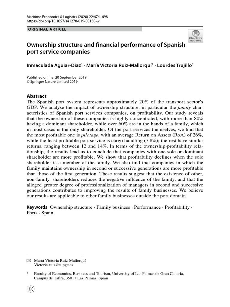 Ownership Structure&financial Performance of Firm | PDF | Stocks ...