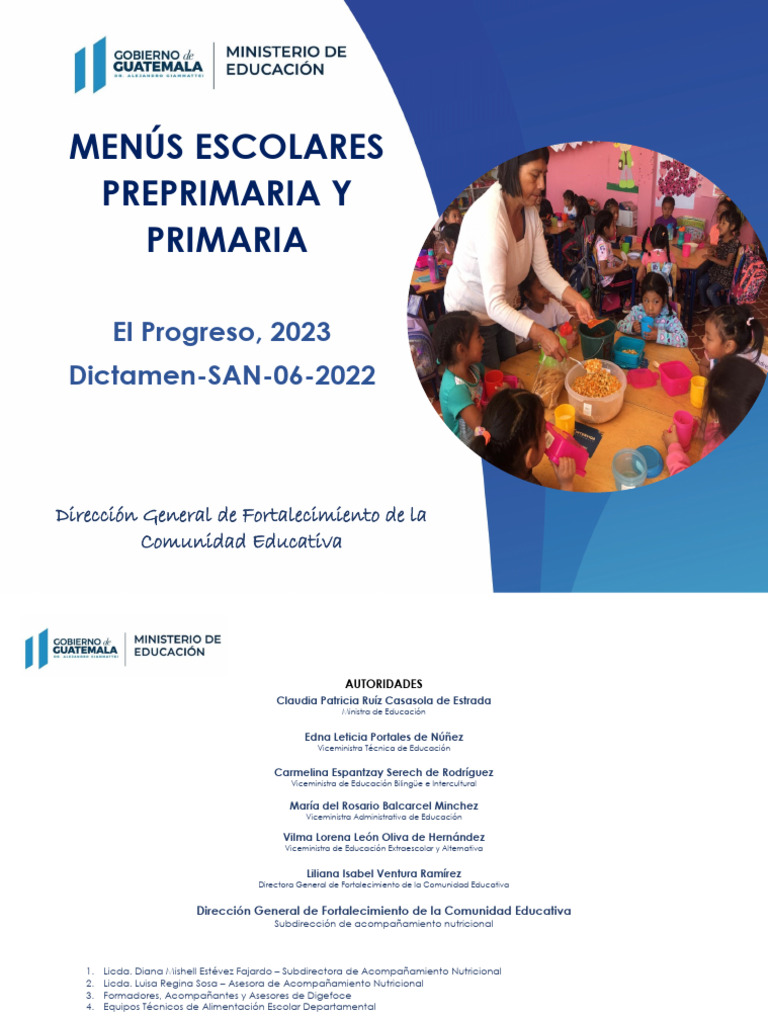 MENUS ESCOLARES PREPA Y PRIMARIA EL PROGRESO | PDF | Alimentos | Cilantro