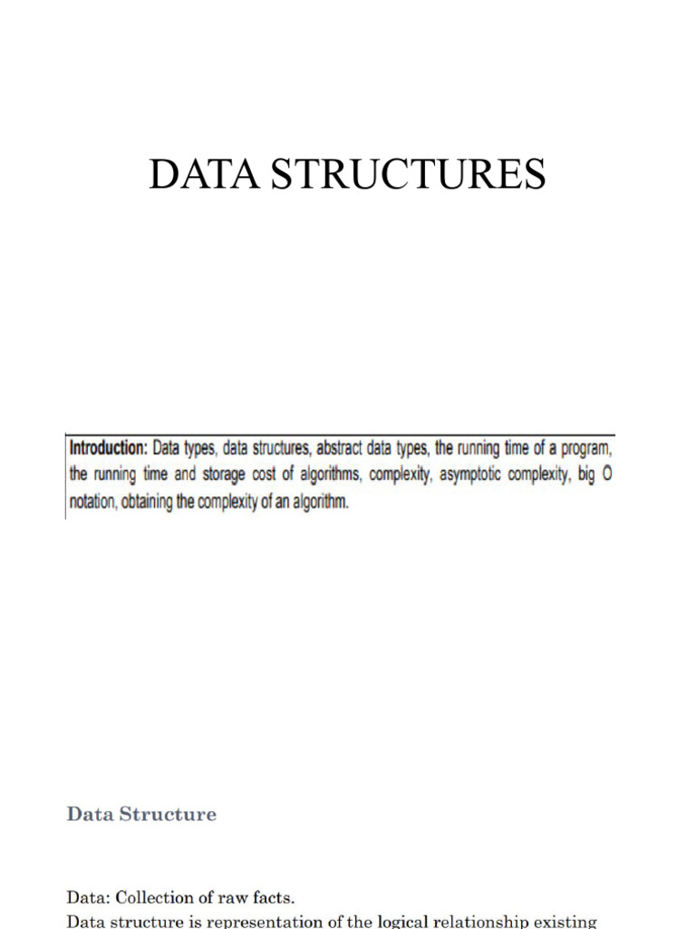 DATA STRUCTURES-lect1 | PDF | Algorithms | Data Type