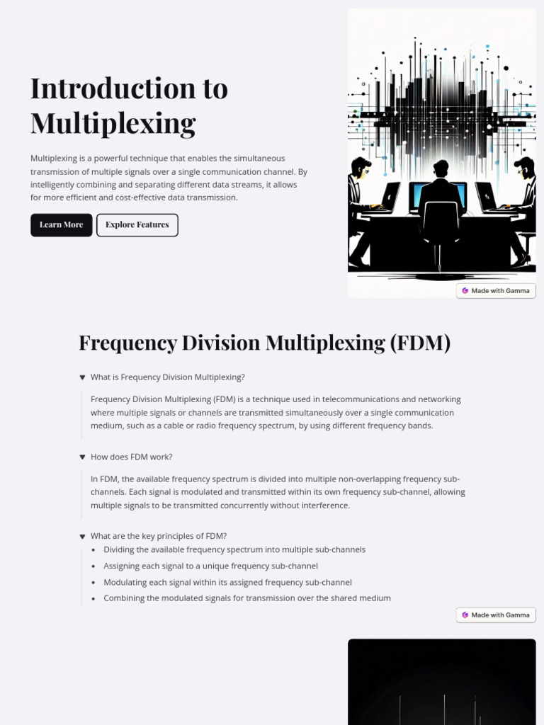 Introduction To Multiplexing Pdf Modulation Multiplexing