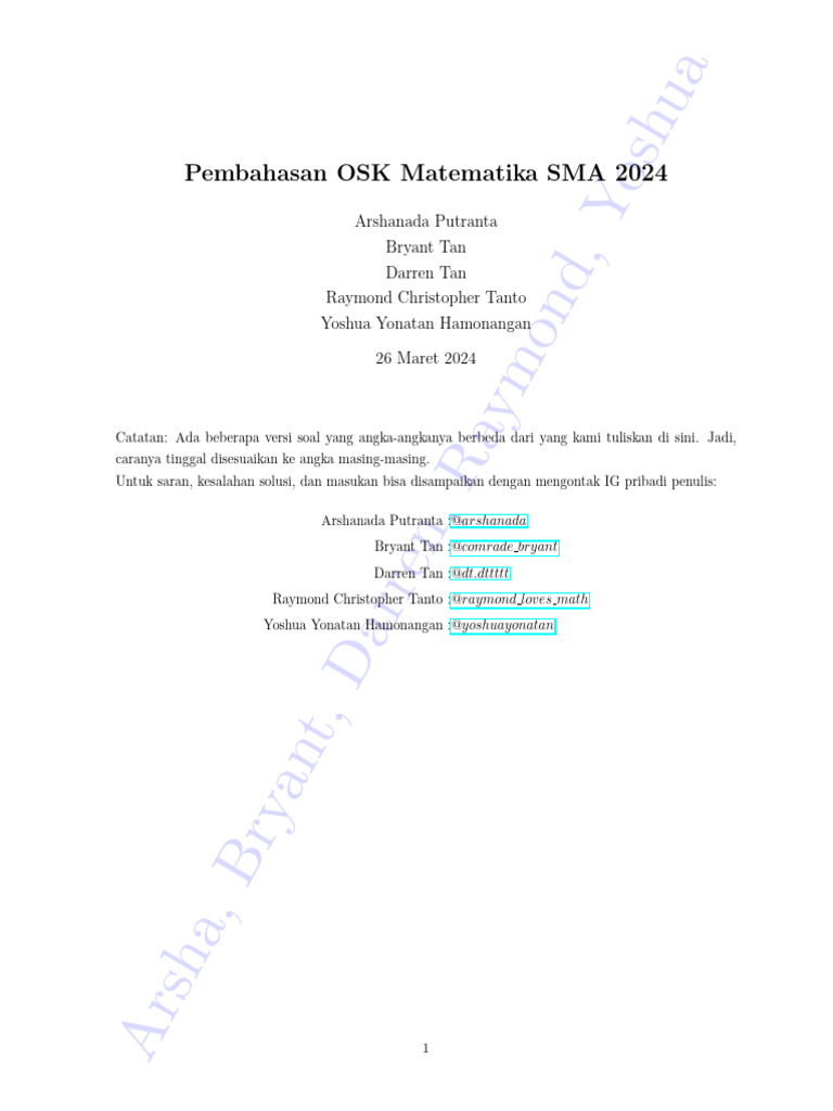 OSK Matematika 2024 | PDF