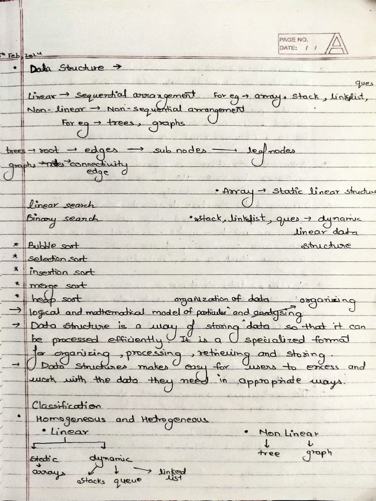 Data Structures and Algorithms Notes | PDF | Computer Programming ...