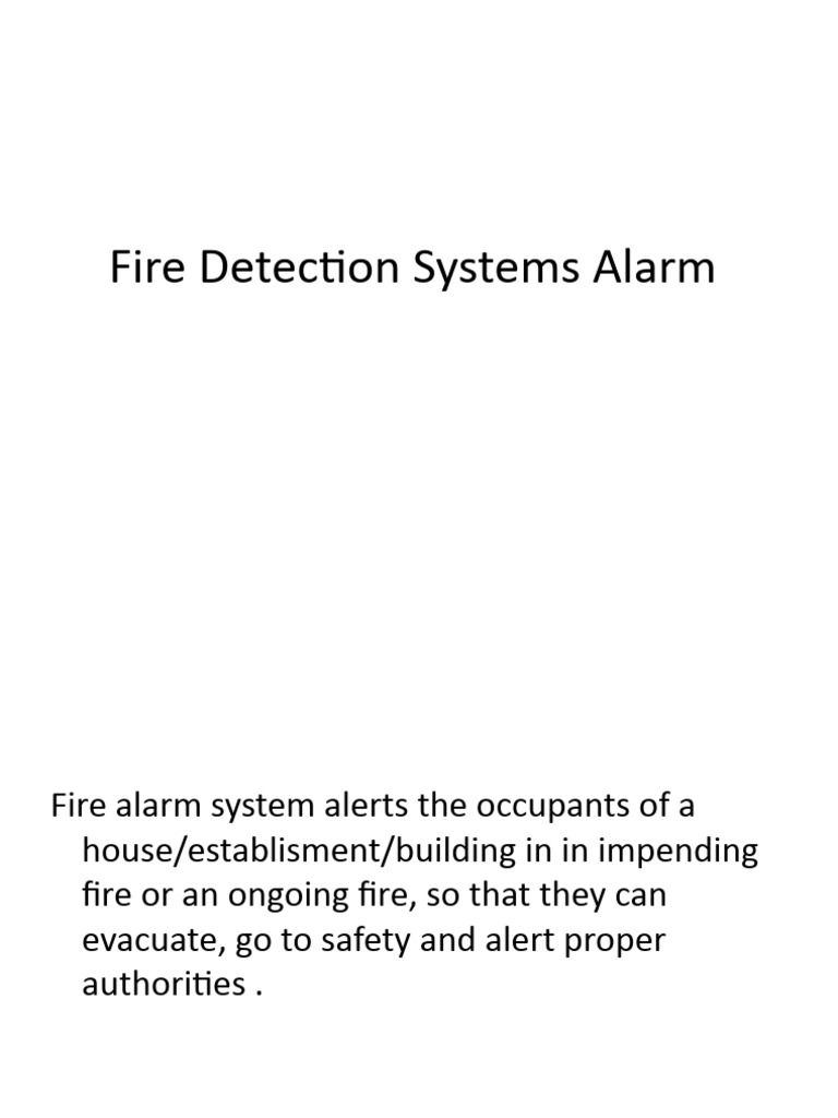 Fire Detection Systems Alarm | PDF
