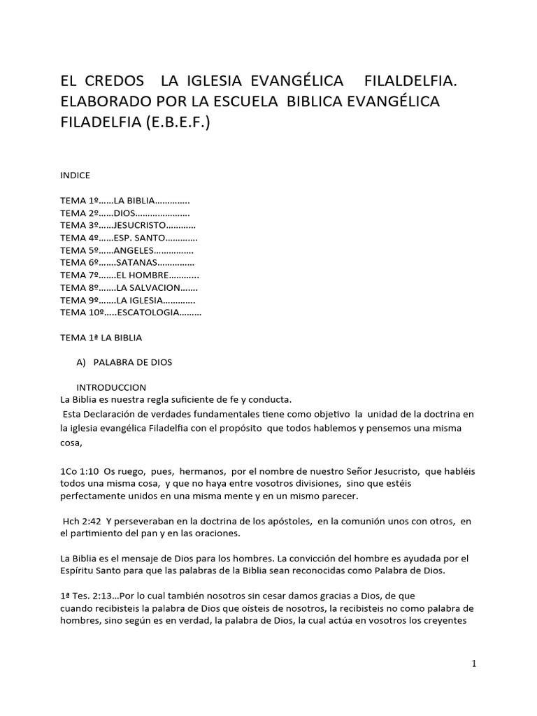 Temario Del Credo 1 | PDF | Jesús | espíritu Santo