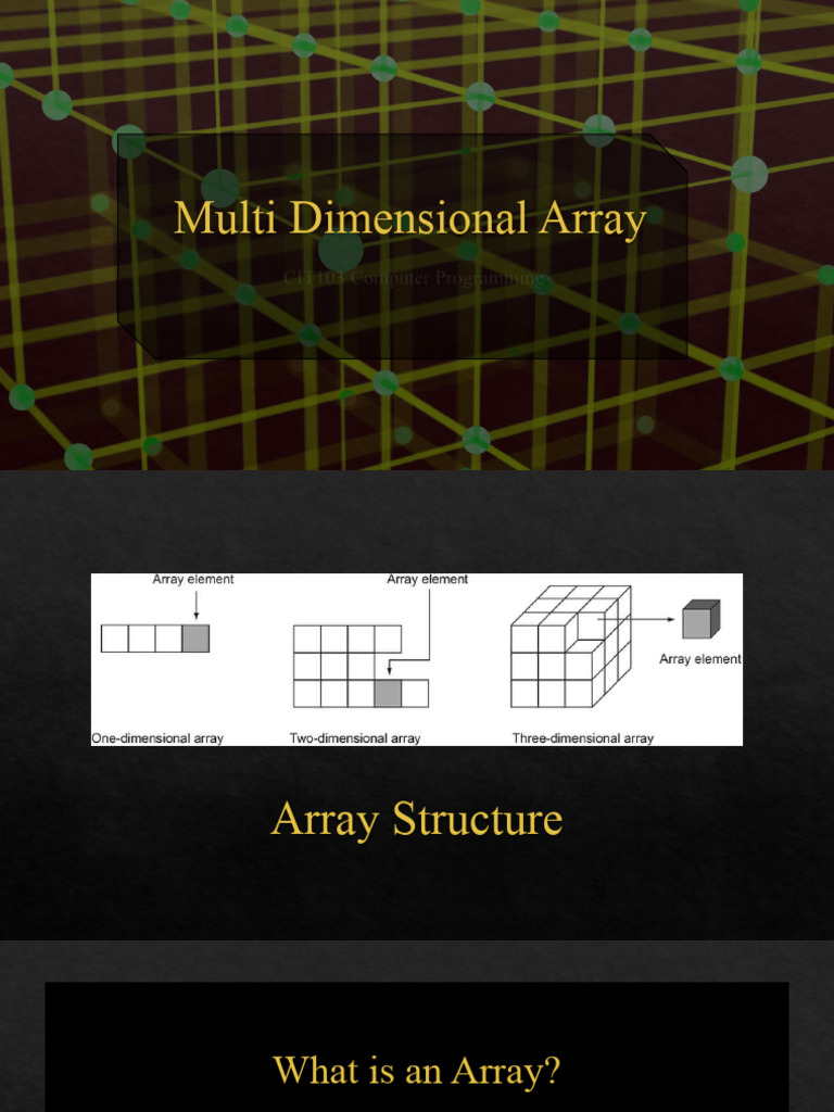 Multi Dimensional Arrays Pdf Data Management Algorithms And Data Structures