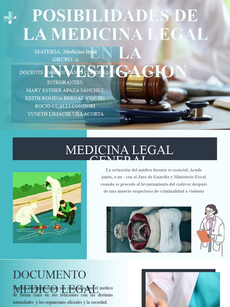 POSIBILIDADES DE LA MEDICINA LEGAL EN LA INVESTIGACION | PDF ...