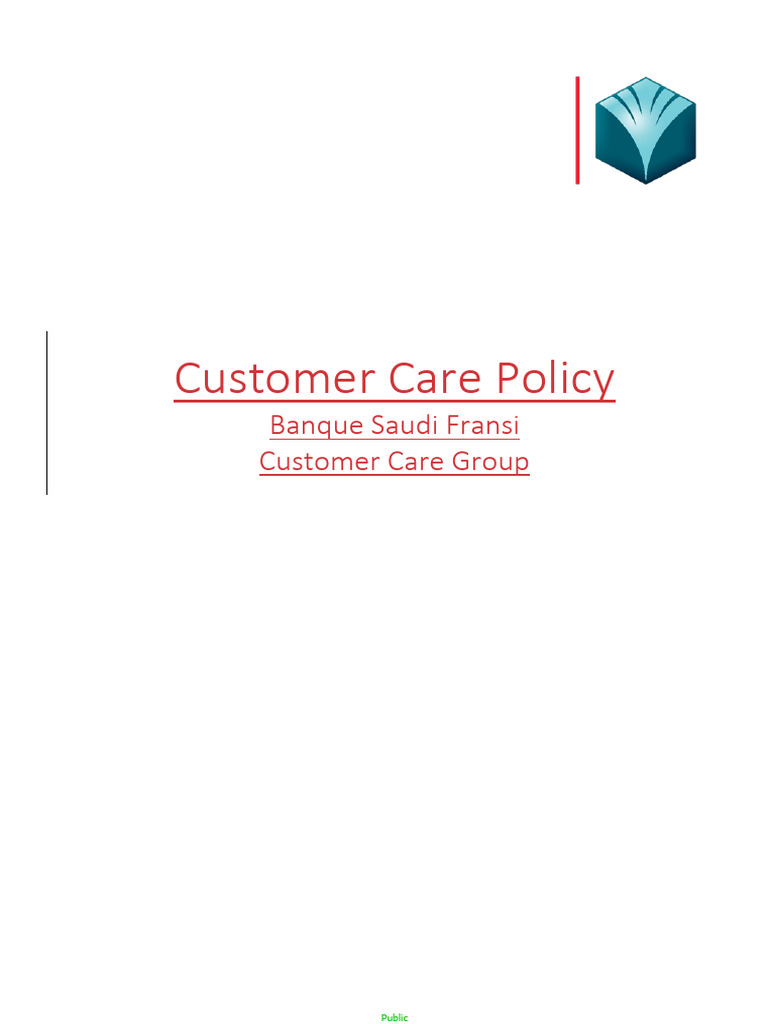 Customer Care Policy | PDF | Credit Bureau | Credit