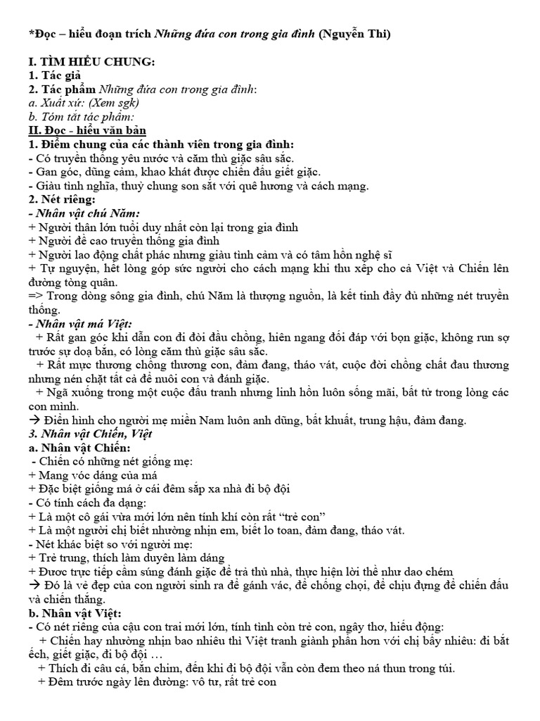 NH NG Đ A Con Trong Gia Đình | PDF