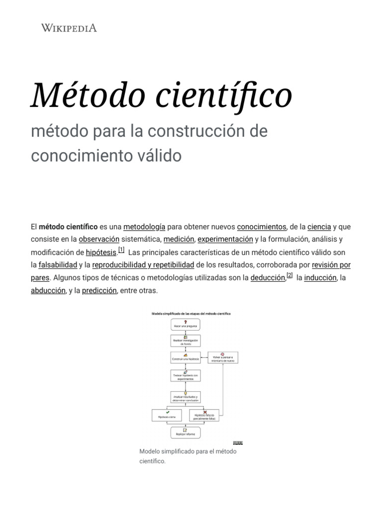 Método Científico | PDF | Método científico | Hipótesis