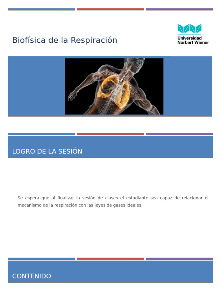 Biofísica de La Respiración | PDF | Gases | Sistema respiratorio