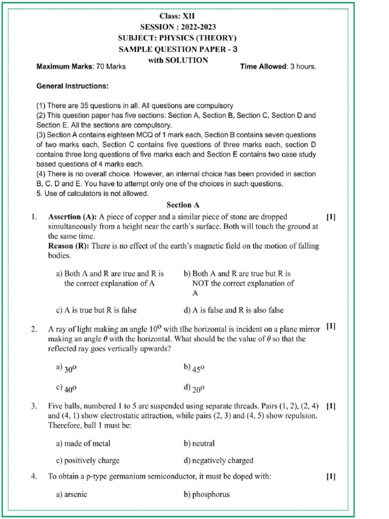 SP13 Physics 12th 2023 EduBack | PDF