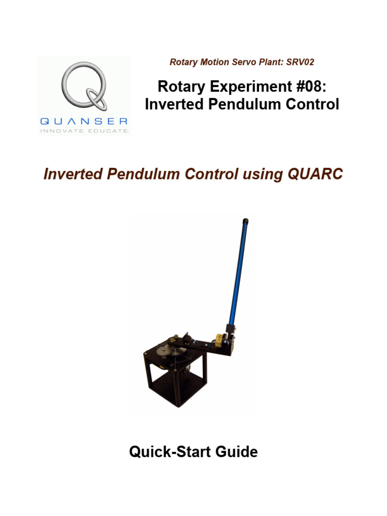 Inverted Pendulum Control - Quick-Start Guide | PDF | Crane (Machine ...