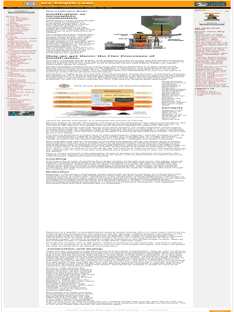 The Five Processes of Gasification - ALL Power Labs | Download Free PDF | Gasification | Combustion