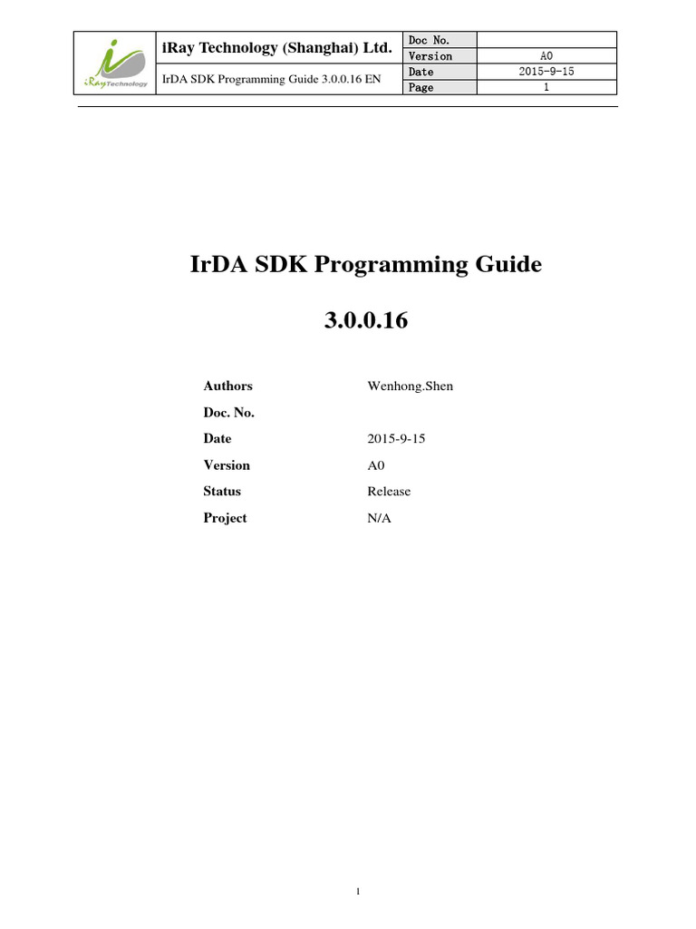 IrDA SDK ProgrammingGuide | PDF | Computer Programming | Software