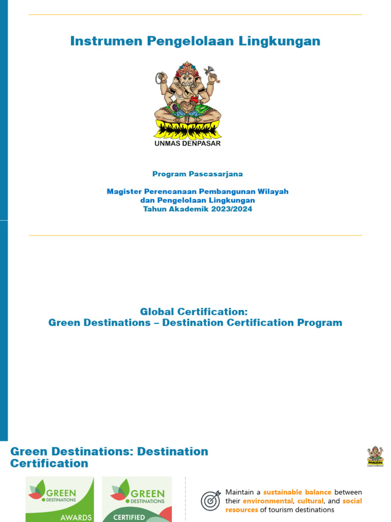 2023 11 18 Global Certification Green Destination GTSC 2 & Global | PDF ...