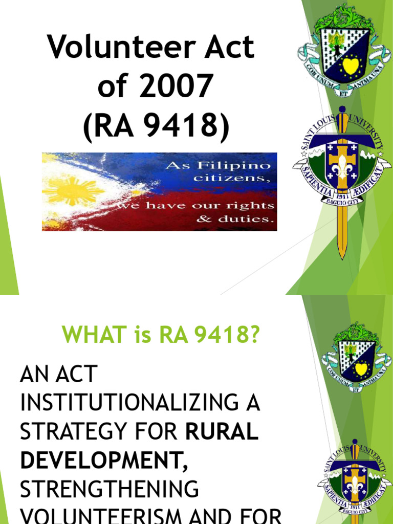 ra 9418 2 | PDF | Volunteering | Economies