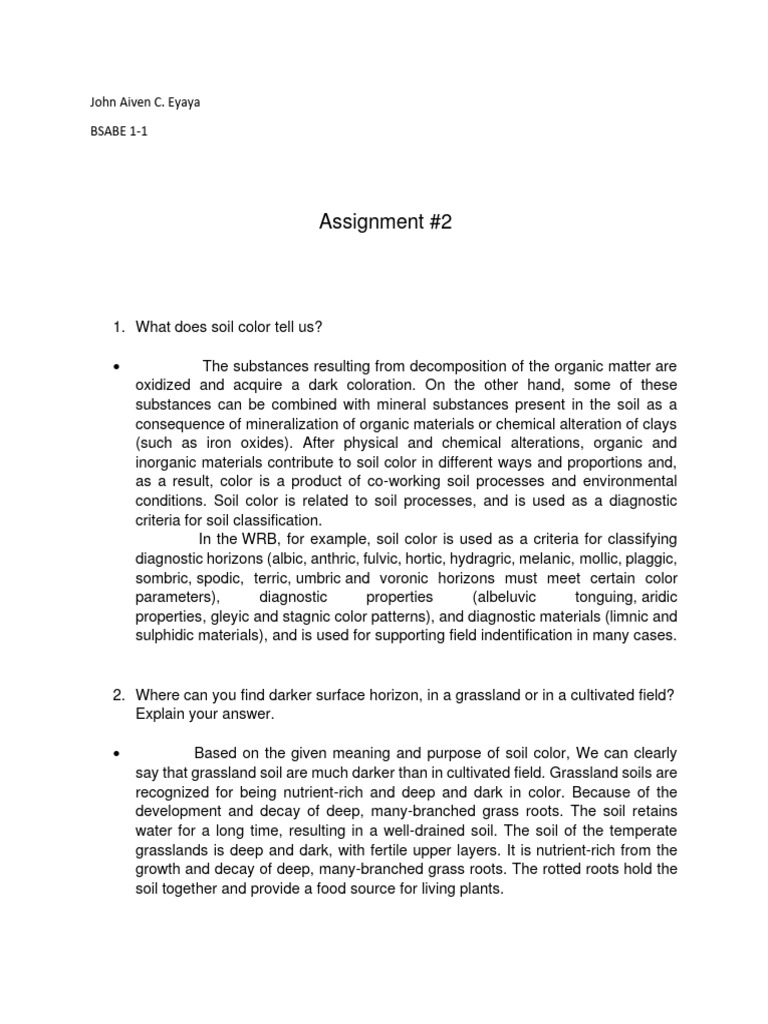 Assignment 2 | PDF | Soil | Decomposition