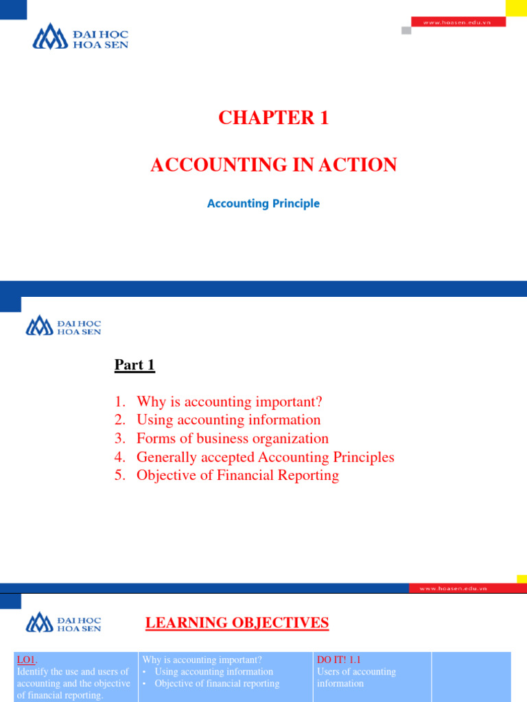 Chapter 1. Accounting in Action | PDF | Historical Cost | Business