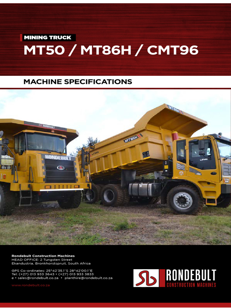Mining-Truck-Spec CMT96 | PDF | Brake | Truck