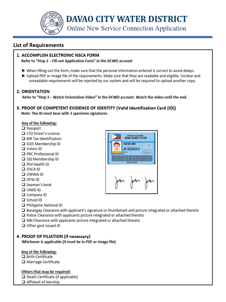 NSC List of Requirements | PDF | Identity Document | Notary Public