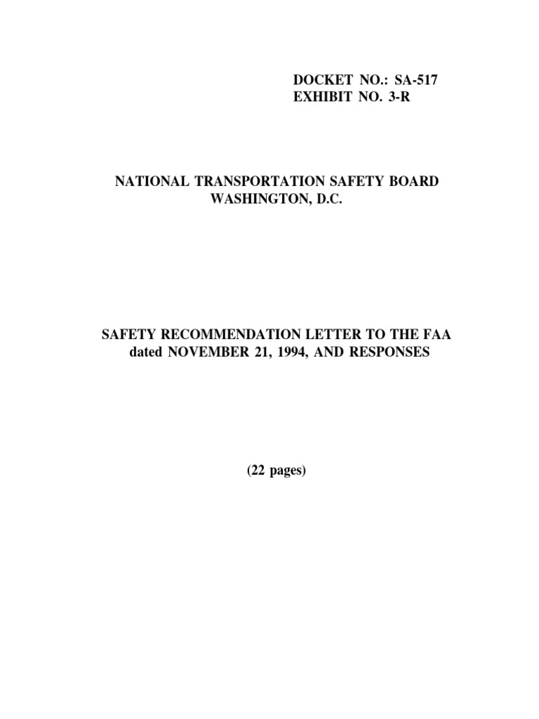 NTSB Safety Recommendations to FAA | PDF | Runway | Aviation