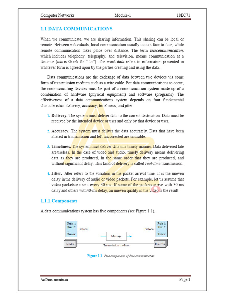 Module 1 | PDF | Duplex (Telecommunications) | Network Topology