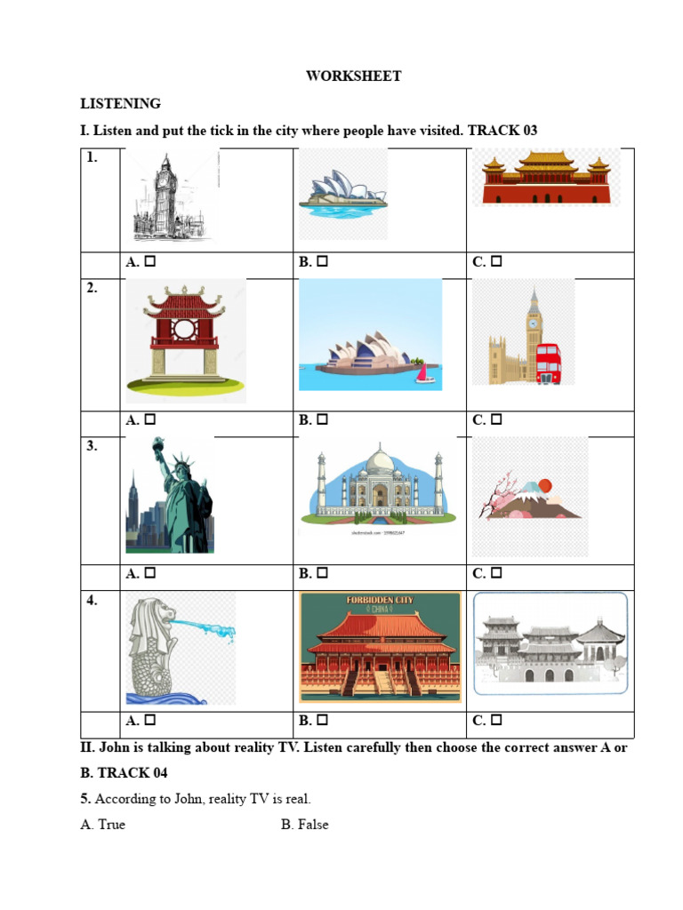 Listening and Language Skills Worksheet | PDF
