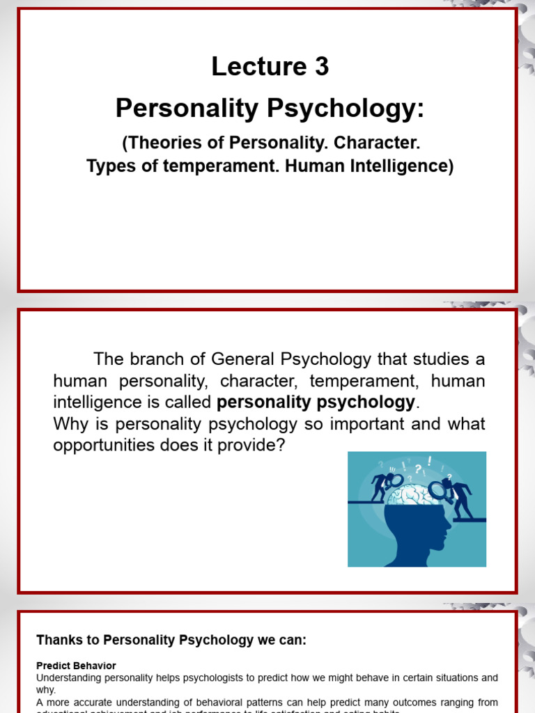 Understanding Personality Psychology | PDF | Extraversion And Introversion | Intelligence