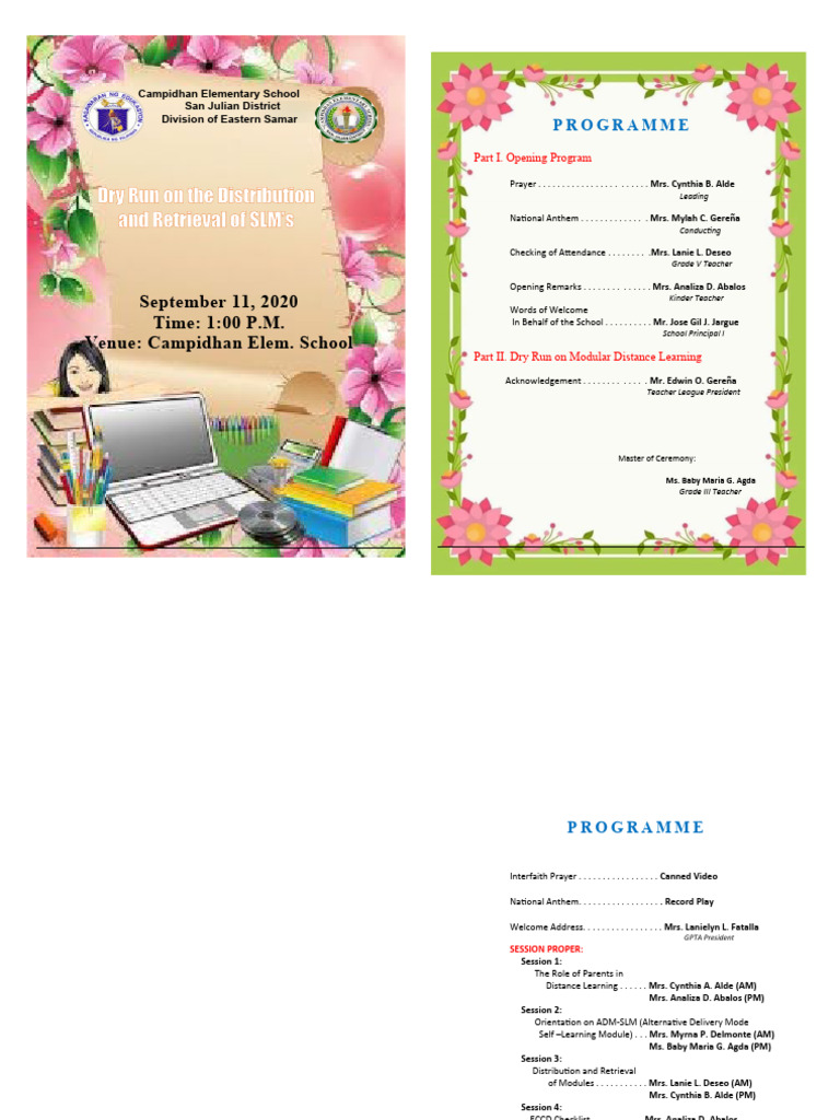 Dry Run On Modular Distance Learning | PDF