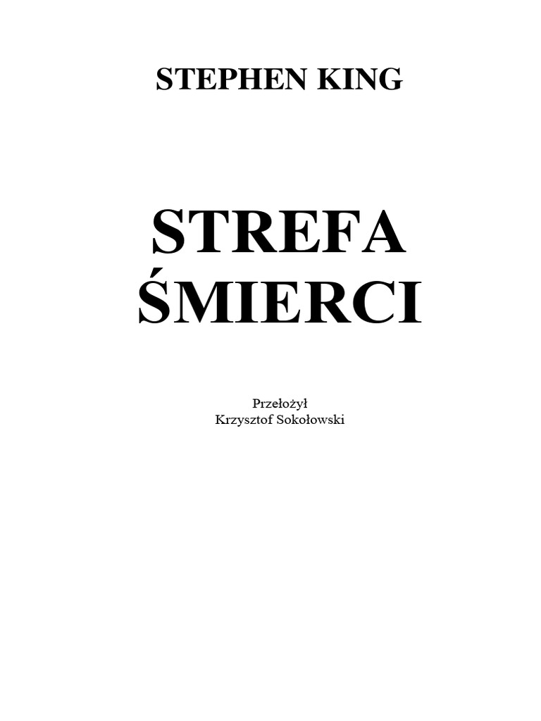 Stephen King - Strefa śmierci | PDF