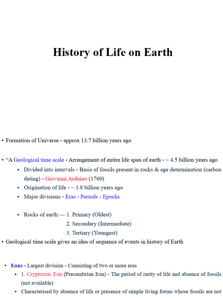 History of Life | PDF | Mammals | Pleistocene