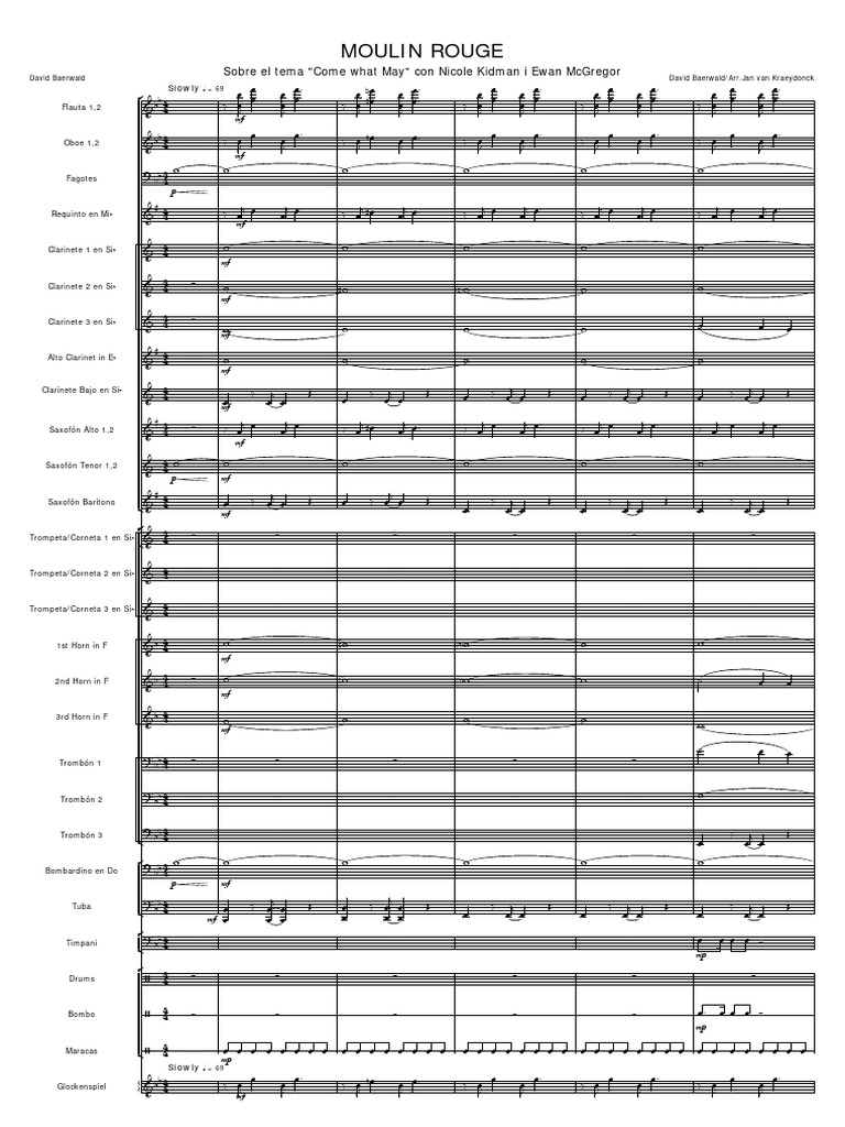 Moulin Rouge Partitura | PDF | Brass Instruments | Elementary Organology