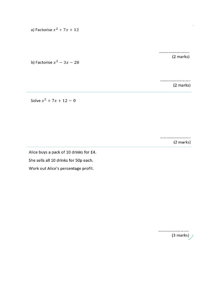 Math Booklet | PDF