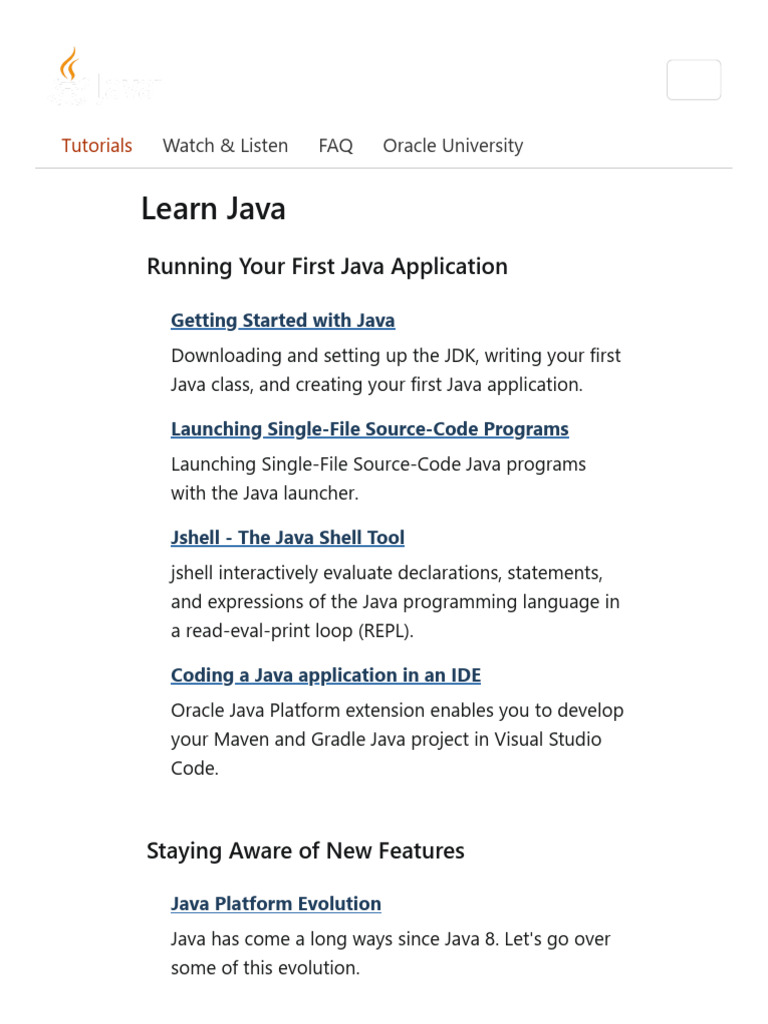 Learn Java - Dev.java | PDF | Java (Programming Language) | Java Virtual Machine