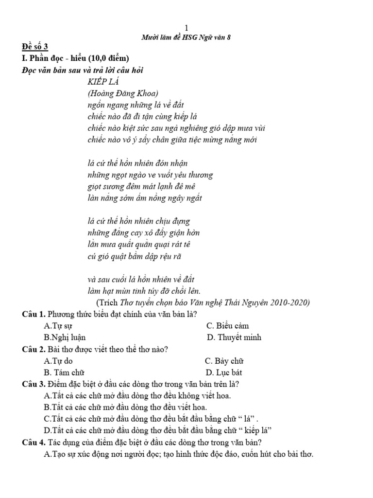 15 Đề Hsg 8- Không Đáp Án | PDF