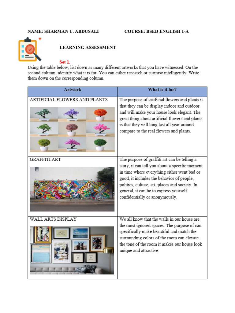 ART MODULE 2 ACTIVITY 3 | PDF | Memory | Cognitive Science