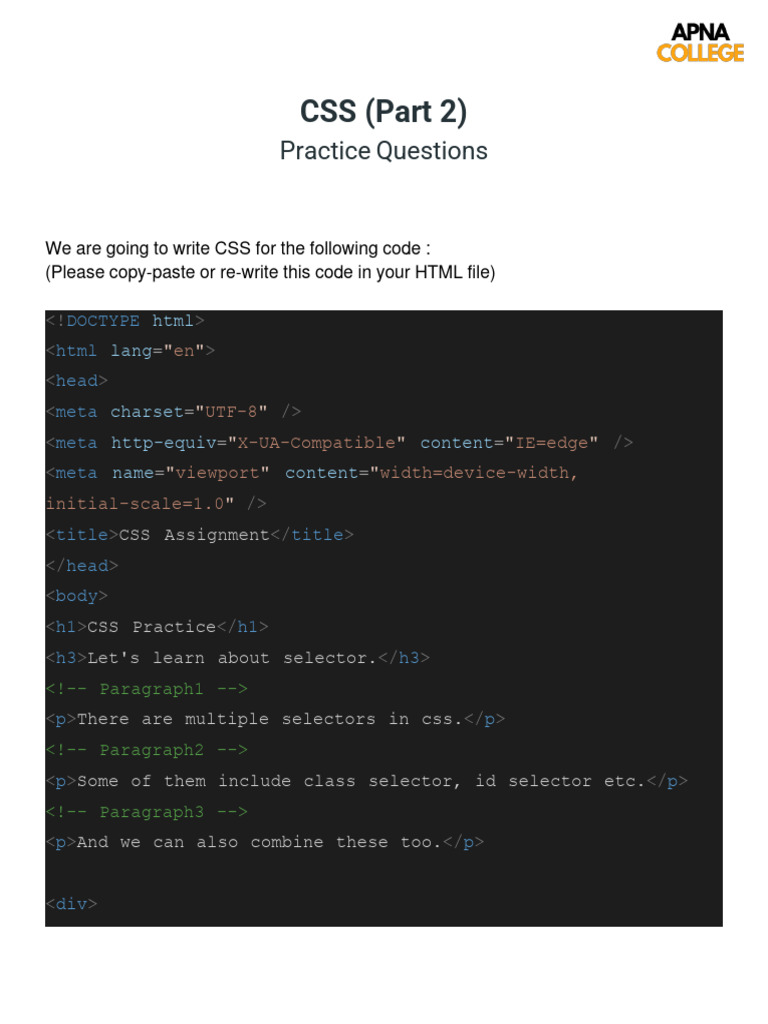CSS Part2 (QS) | PDF